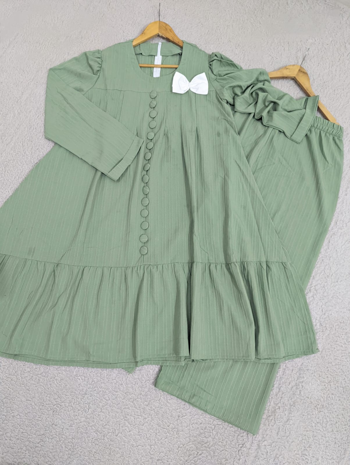 Solid Bow Co-ord Set – Noor Fashion